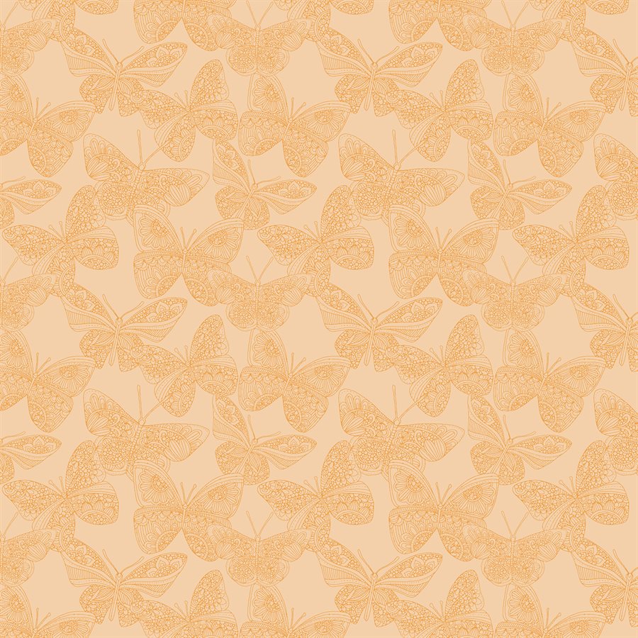 Rainbow Garden - Tonal Butterfly - Orange